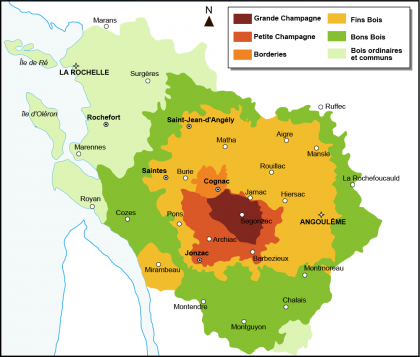 The cognac crus : discover the 6 AOC cognac areas and the Cognac ...