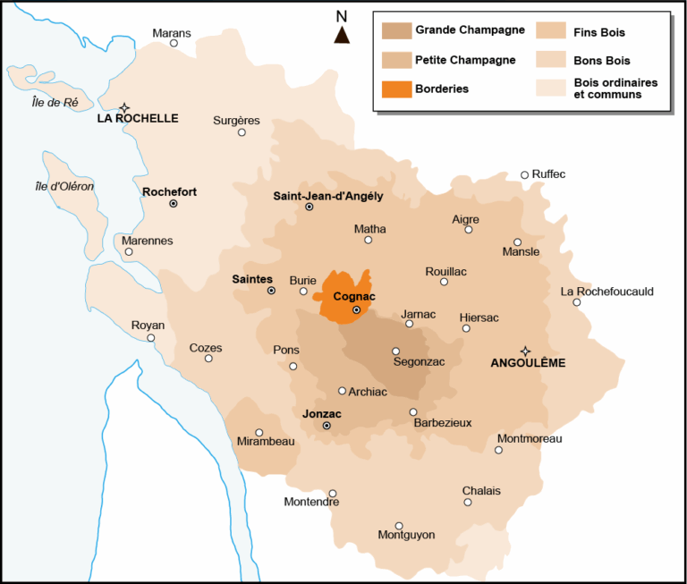 The cognac crus : discover the 6 AOC cognac areas and the Cognac ...
